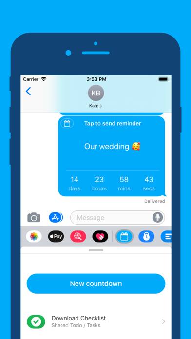 CountDown Message App Download - Available for iOS & Android