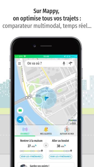 Téléchargement de l'application Mappy - GPS, trafic & prix