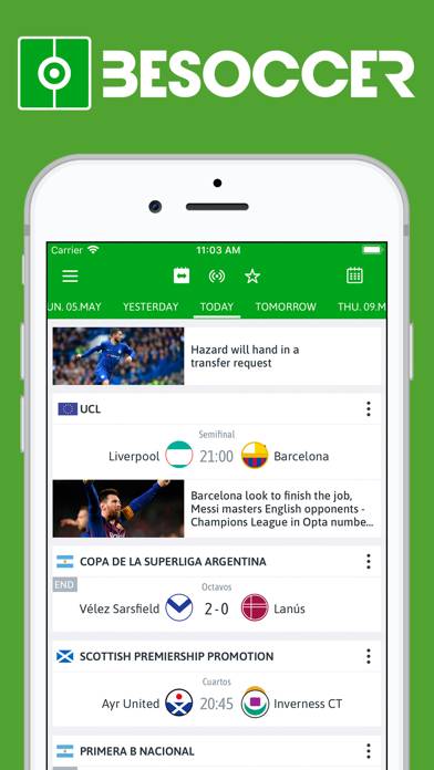BeSoccer - Soccer Livescores App Download | WorldsApps
