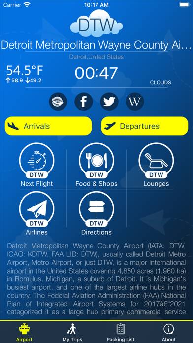 Detroit Airport (DTW) plus Radar App Download | WorldsApps