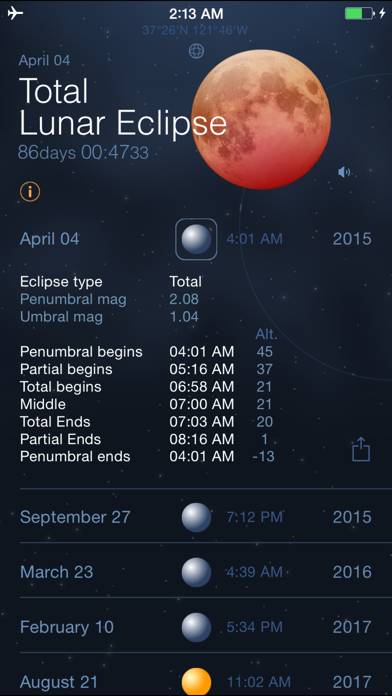 Solar and Lunar Eclipses - Full and Partial Eclipse Calendar Download